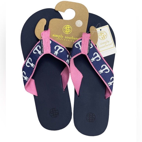 Simply Southern | Shoes | Simply Southern Flip Flops Harbor Anchor ...